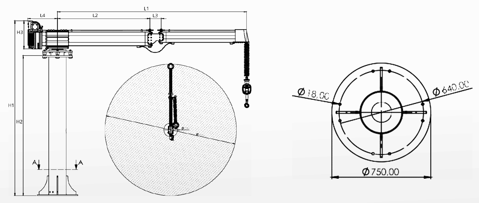 Spider 75C - 3ARM - Tool Balancers & Manipulators Arms